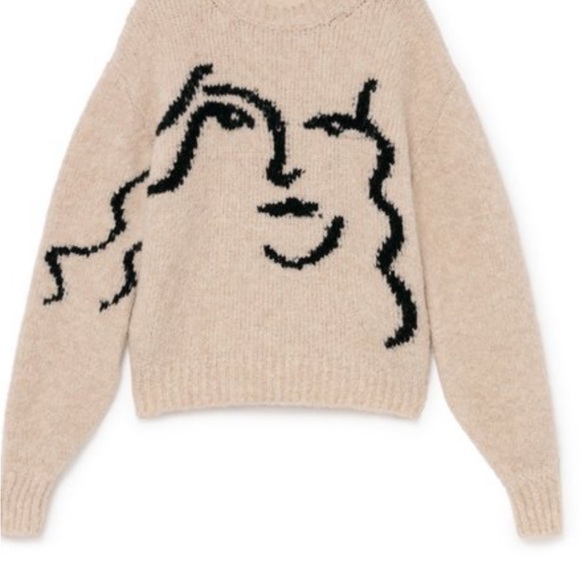 Paloma Wool | Sweaters | Paloma Wool Cream Sweater With Artistic Black ...